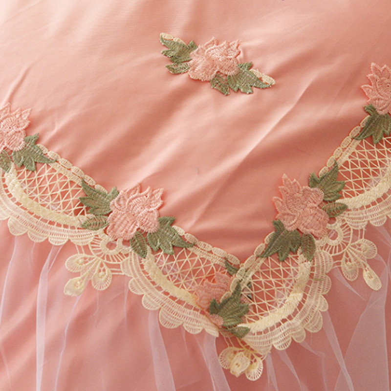 Princess Pillowcases Embroidered Lace Ruffle Pillow Cover Home Decor ...
