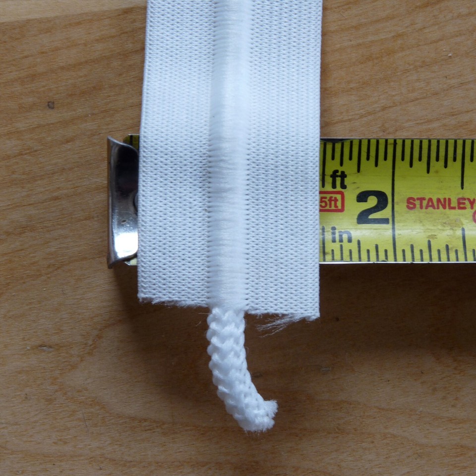 1.5" 38 mm white elastic w/ cord draw string drawstring elastic (sold ...