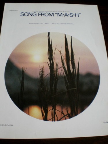 1970 SONG FROM MASH Sheet MUSIC Movie MIKE ALTMAN M*A*S*H Mandel TV ...