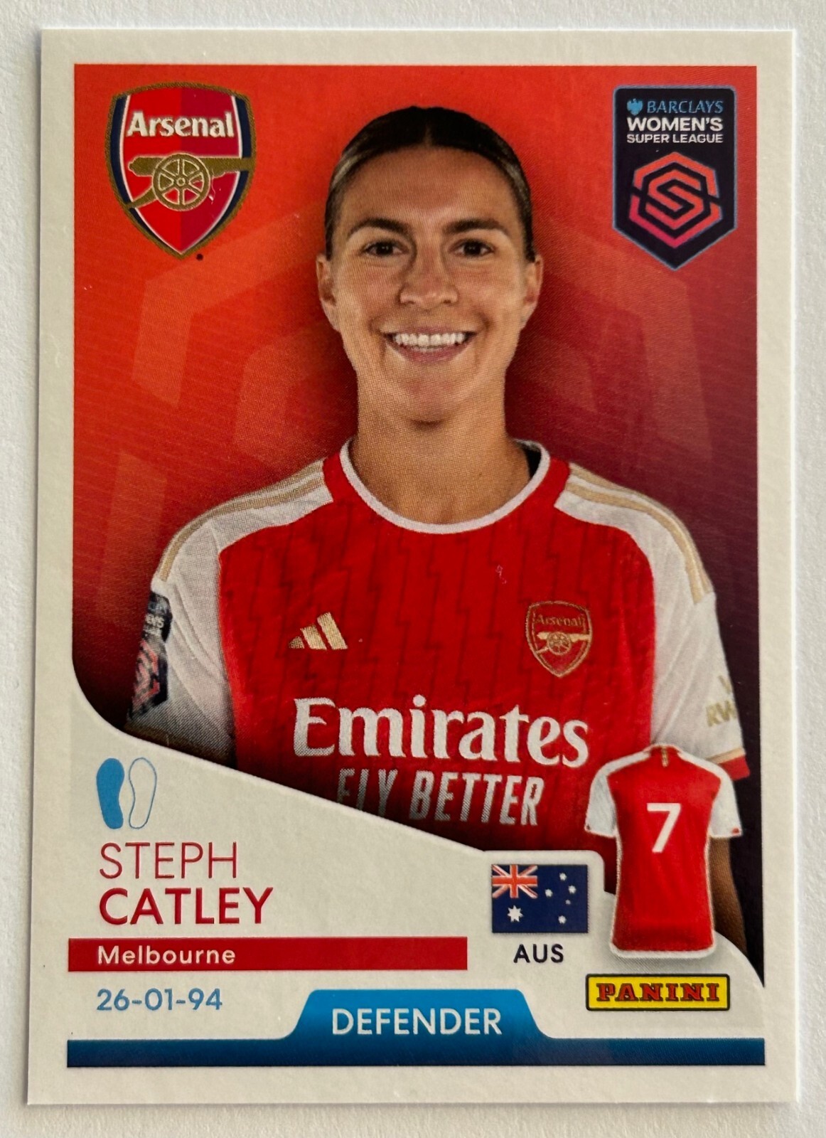 Panini Women's Super League 2024 - ARSENAL & ASTON VILLA Stickers #50 ...