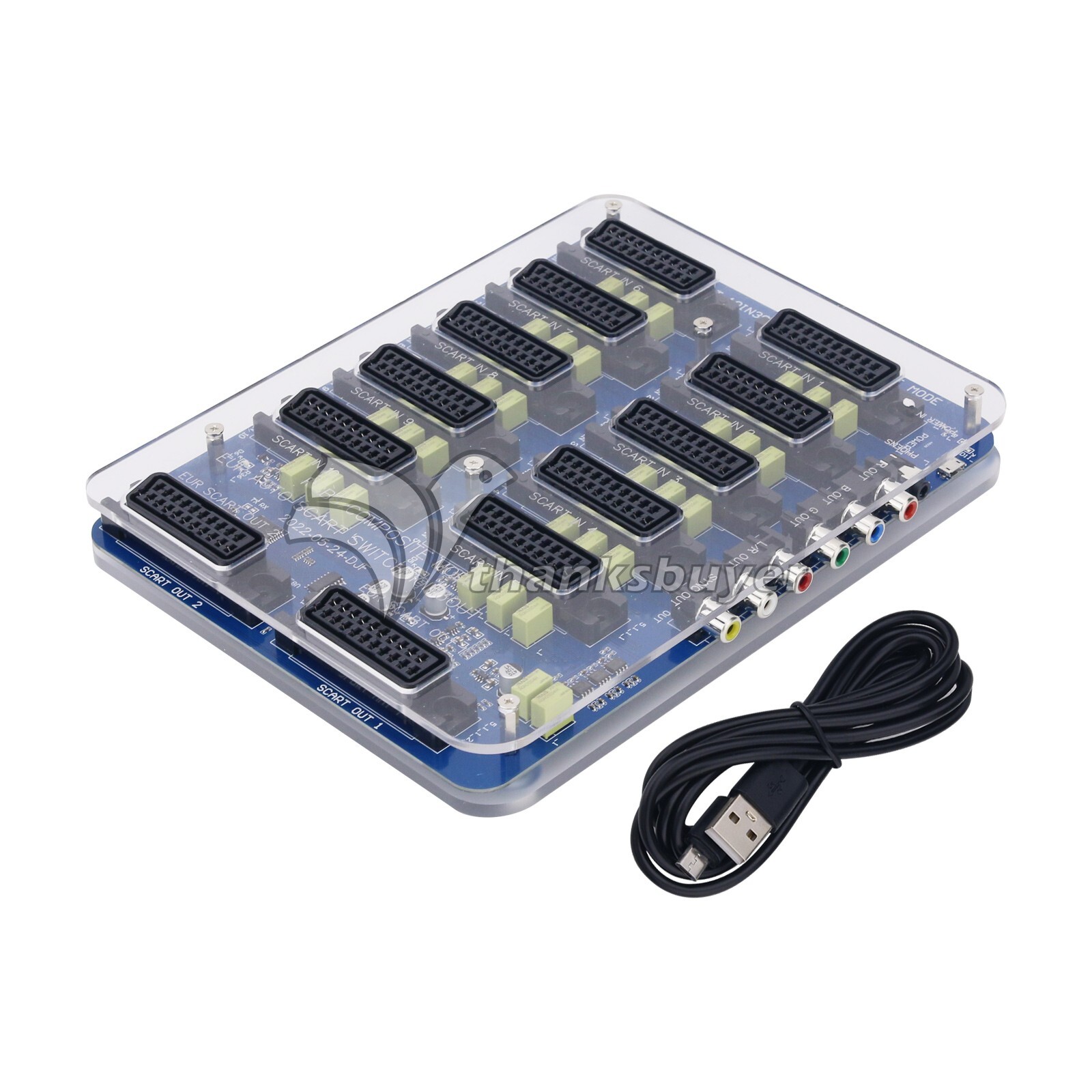 EUR SCART Automatic 10 In 3 Out Distributor Converter Automatic Divider ...