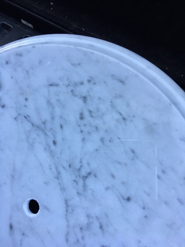 15 “WHITE Venatino MARBLE TABLE TOP REPLACEMENT (3/4 Thick ) MADE iN ...