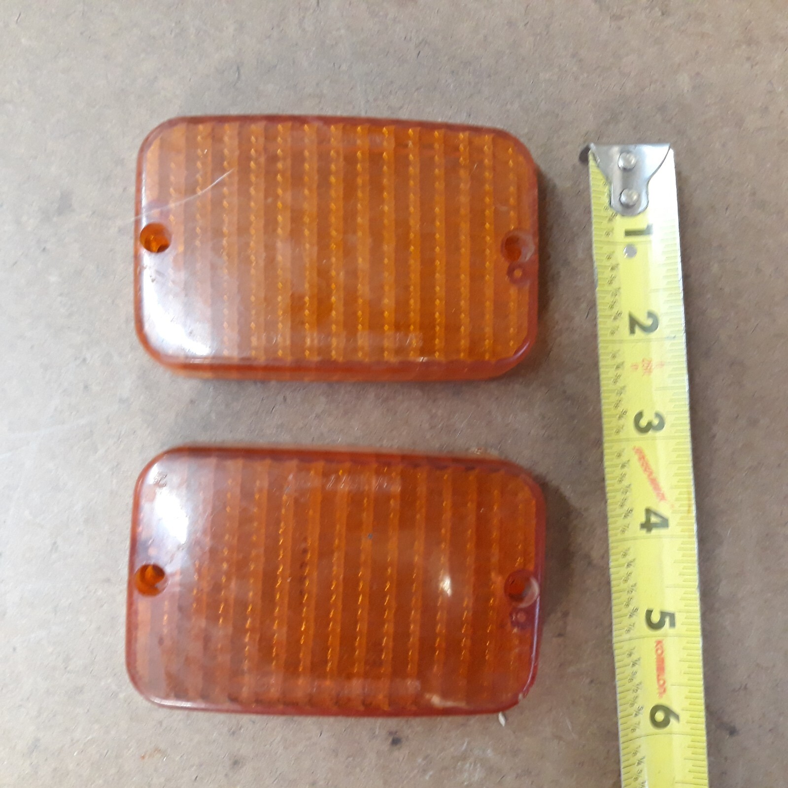 Pair of Rectangular Amber Turn Signal Lens 2x4 inches PM1877-25 | eBay