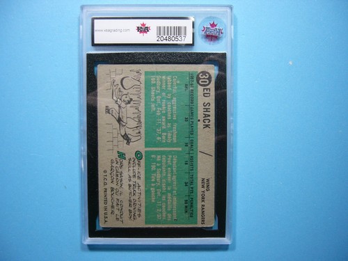 1958/59 TOPPS NHL HOCKEY CARD #30 EDDIE SHACK ROOKIE KSA 5 EX 58/59 ...