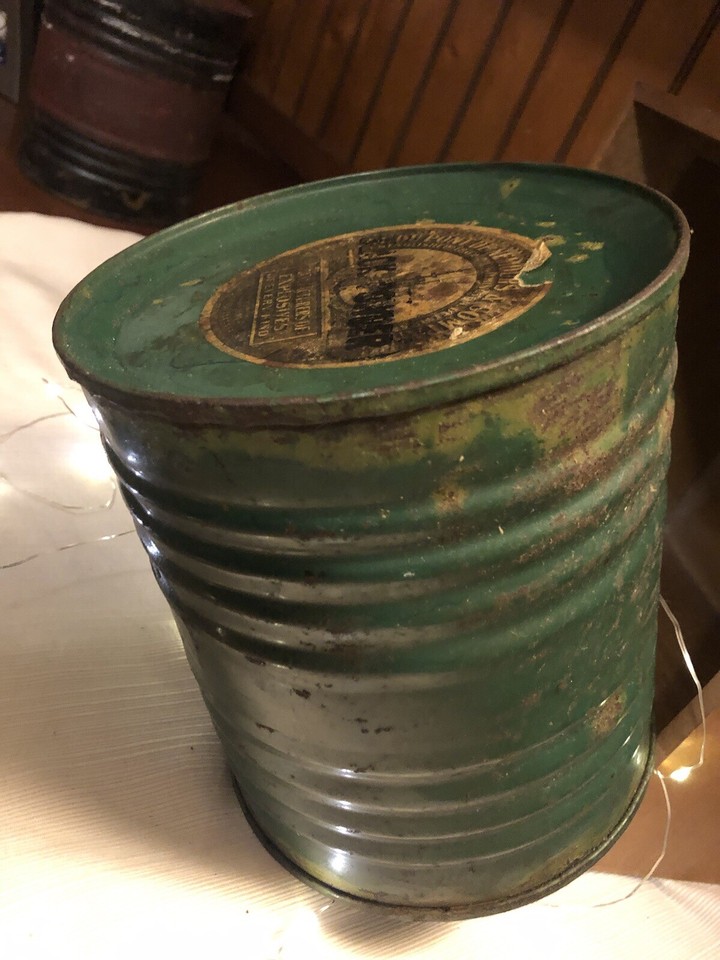 Vintage/ Antique Du Pont Gun Powder Keg Metal Green Paint & Label | eBay