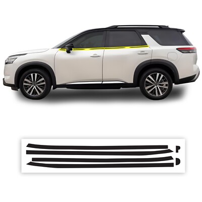 Fit Nissan Pathfinder 22 23 Window Side Chrome Delete Decal Film ...