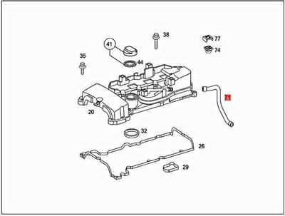 Genuine MERCEDES Molded hose 2710160481 | eBay