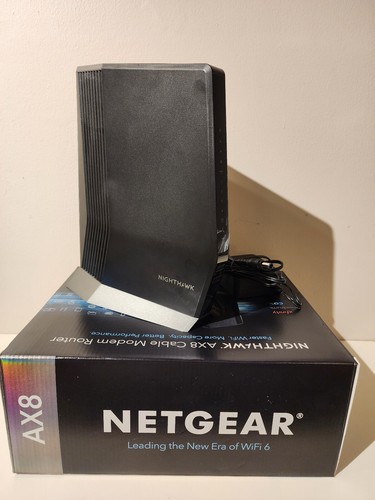 NETGEAR Nighthawk Cable Modem with Built-in WiFi 6 Router (CAX80) Black ...