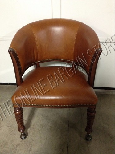 Frontgate Mandalay Chess Game Table Office Executive Rolling Leather ...