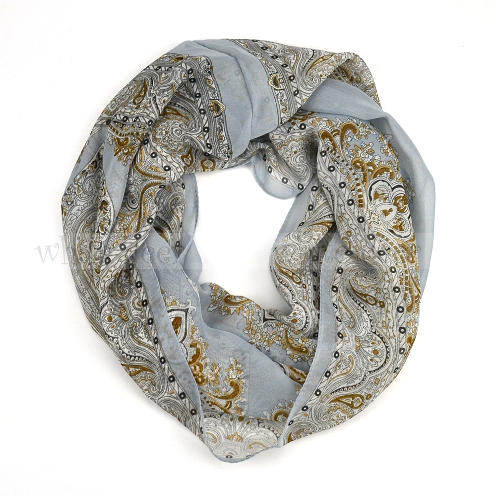 Western Paisley Floral Flower Pattern Circle Loop Infinity Scarf Spring ...