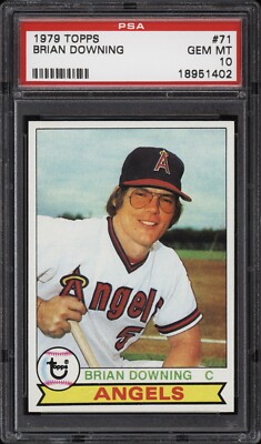 1979 Topps #71 Brian Downing - Angels - PSA 10 - *951402 - Pop 6 ...