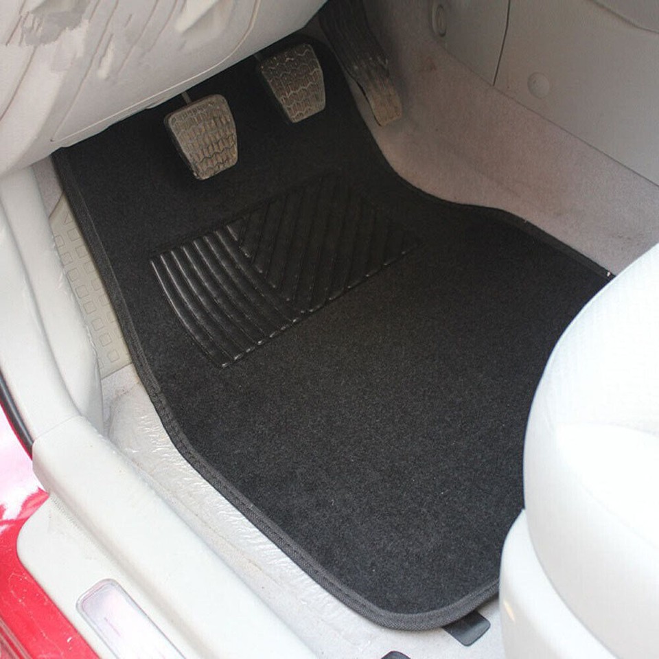 4pcs Set Universal Fit Car Truck Front Rear Vinyl Heel Pad Carpet Floor ...