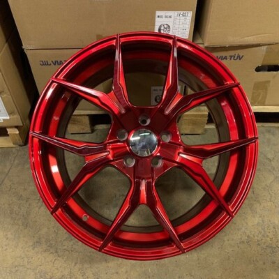19" STAGGERED RED WHEELS RIMS REX STYLE FITS BMW E90 325 328I 330I 335I ...