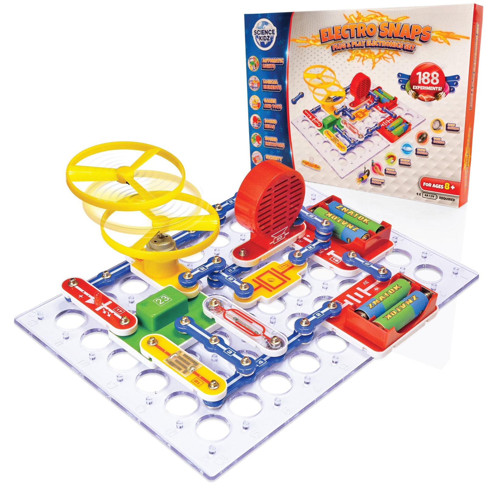 Science Kidz Electro Snaps 188 Experiments Kit - Electronic Circuit Set ...