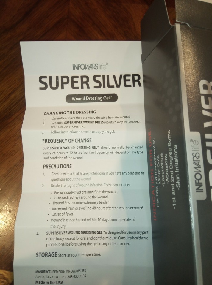 SUPERSILVER Wound Dressing Gel™ FIRST AID and SUNBURN RELIEF with NANO ...