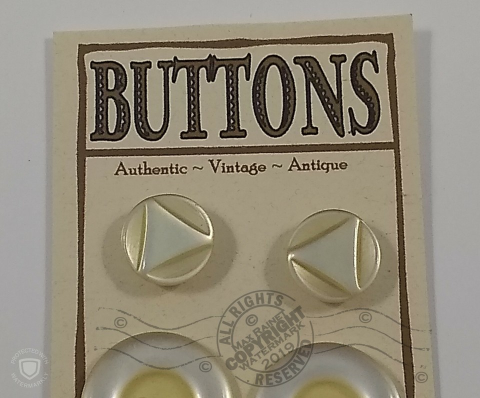 6 Early CREAM Plastic Resin Buttons Mix ¾-7/8" * VINTAGE * * * * OLD ...