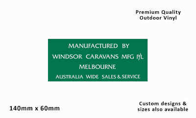 Windsor Caravans MFG Caravan Replacement Vinyl Decal Sticker | eBay ...
