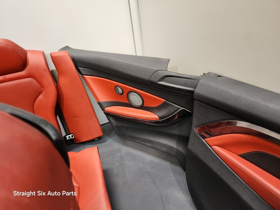 15-18 OEM BMW F82 M4 F32 Coupe RED Full Leather Interior Heated Seats ...