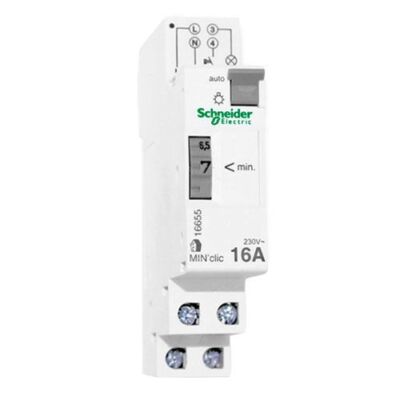Schneider Electric 16655 Duoline Min'clic Temporizador, 16A Amperios ...