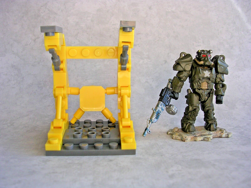 Fallout T-60 Mega Construx Custom Figure Military Paint with Rifle | eBay
