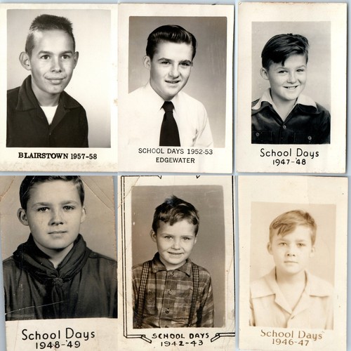 x6 LOT 1942-58 School Days Boy to Young Man Blairstown Edgewater Photo ...