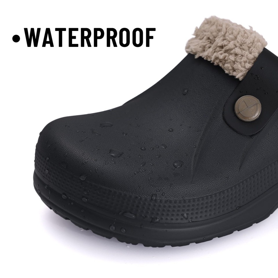 Beslip Classic Fur Lined Clogs Waterproof Winter Fuzzy Slippers for ...