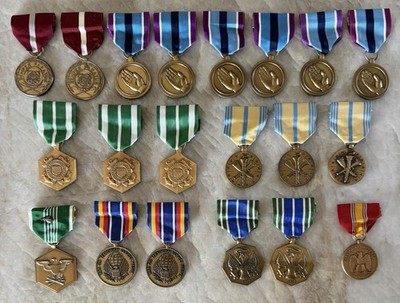 Lot Of 20 Military Medals Army Coast Guard Vietnam Iraq Merit Good ...