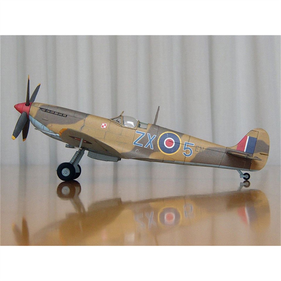 1/33 Supermarine Spitfire Fighter Paper Model Military Airplane ...