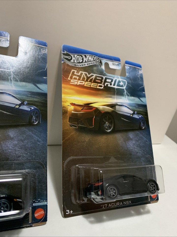 Hot Wheels Hybrid Speed 17 Acura NSX Chase with Metal Bottom Silver ...