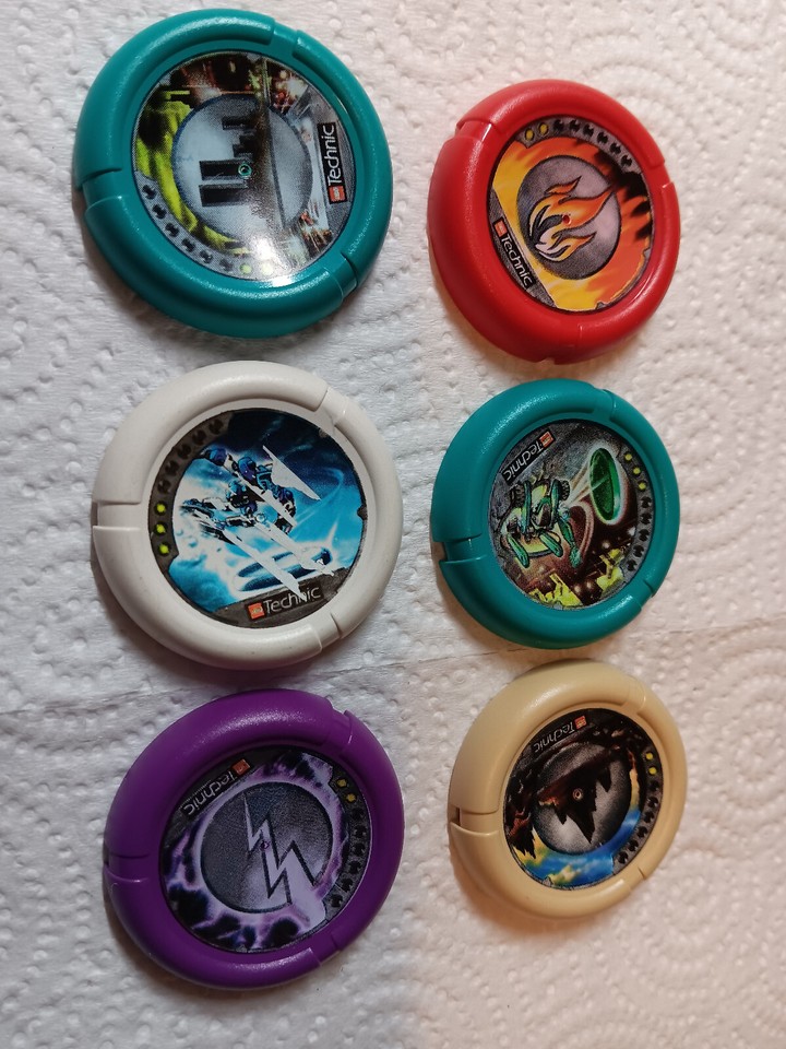 F-1 Lego Lot 6 Bionicle Disk 32171pb020 32171pb014 32171pb049 ...