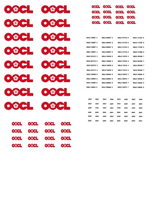 HO Scale 20' Container Decals. " OOCL " | eBay