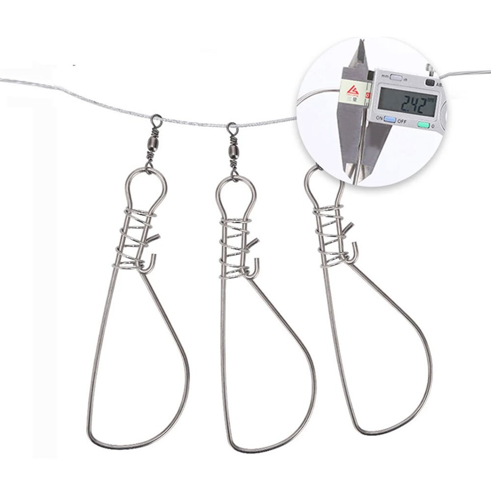 Fishing Stringers Clip Stainless Steel Snaps Fish Lock Holder for Kayak ...