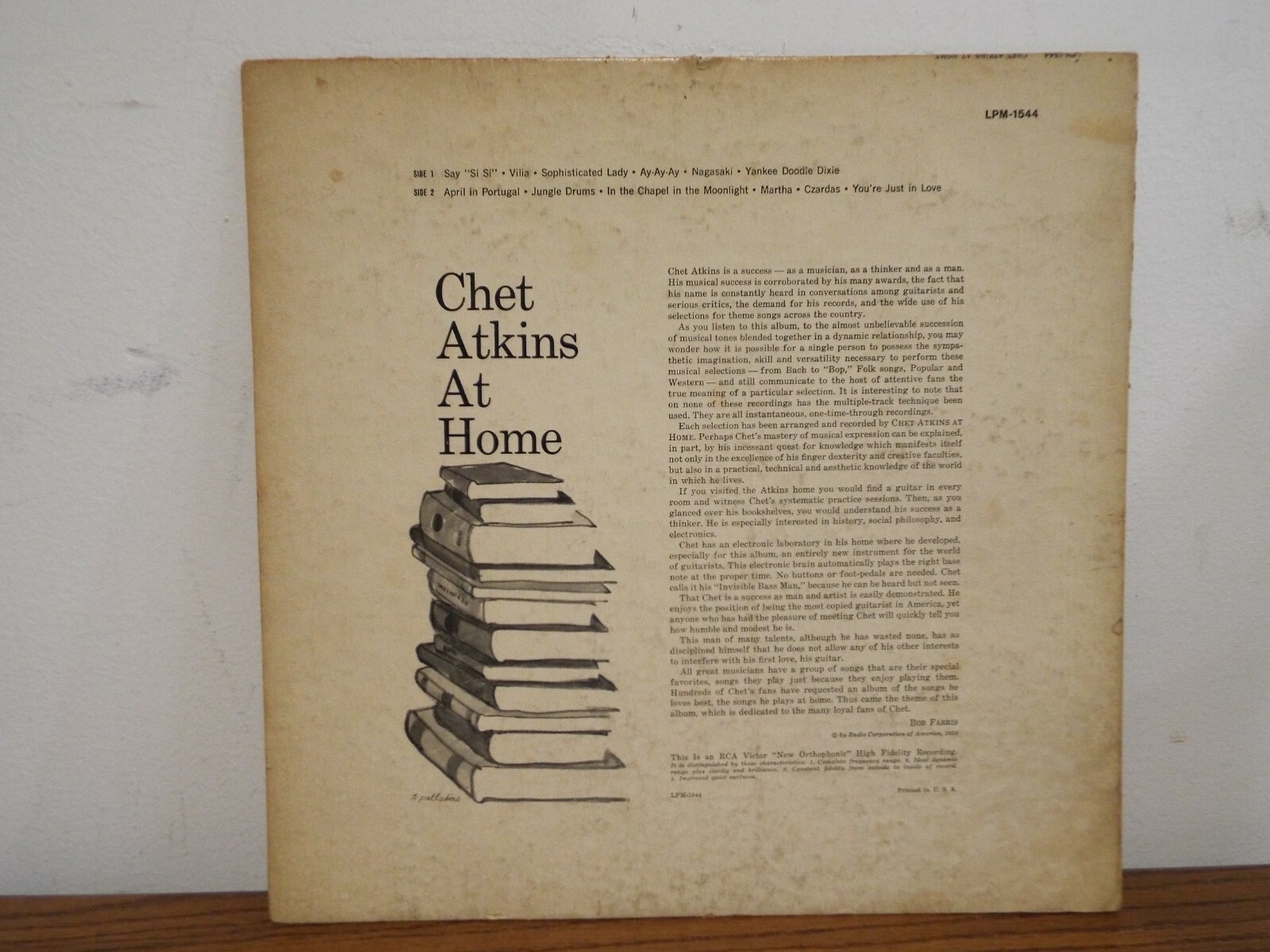 CHET ATKINS AT HOME 1958 LP VINYL ALBUM | eBay