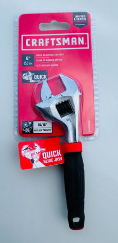 Craftsman cmmt13100 6" Quick Slide Jaw Adjustable Wrench New UPC ...