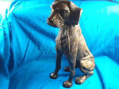 Vintage Bronze Labrador Retriever Lab Hunting Pointer Dog Statue | eBay