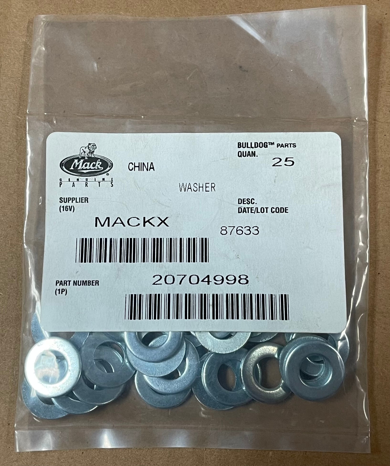 MACK Washer 20704998 [bag of 25] | eBay