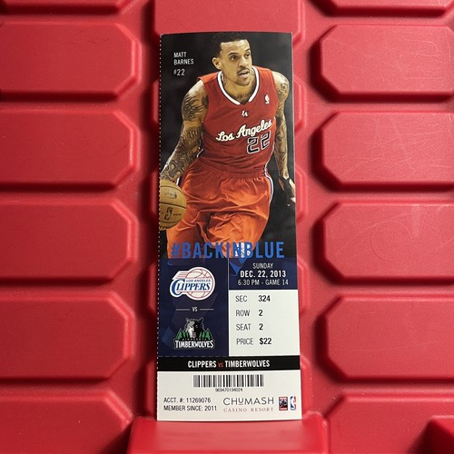 Los Angeles Clippers Minnesota Timberwolves NBA Ticket Stub Kevin Love ...