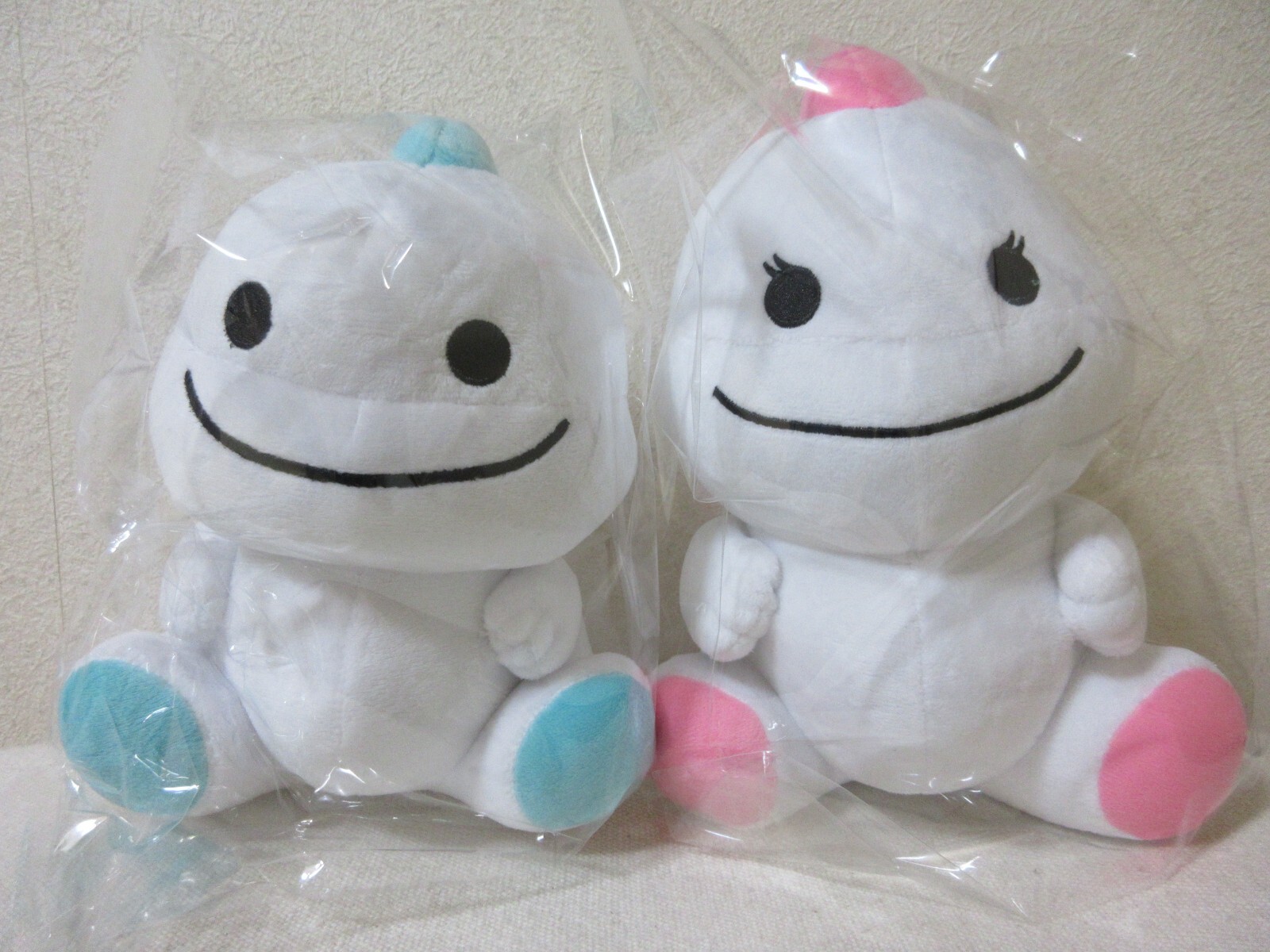 Bigo Live Plush Bi Go Official Dinosaur Blue Boy & Pink Girl Set of 2 ...