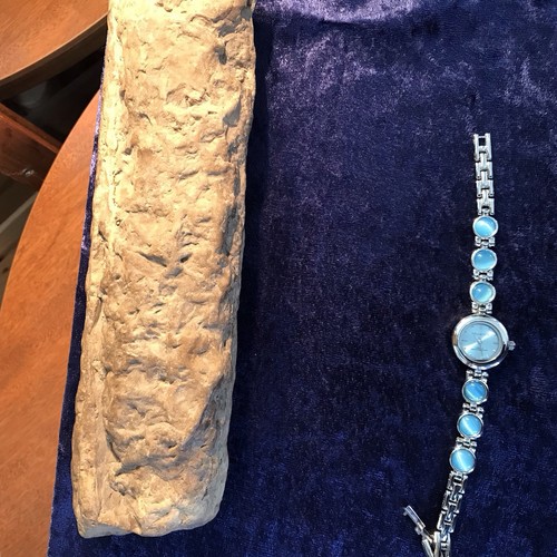 Vellaccio watch quartz Silver Tone water resist Blue face & stones ...