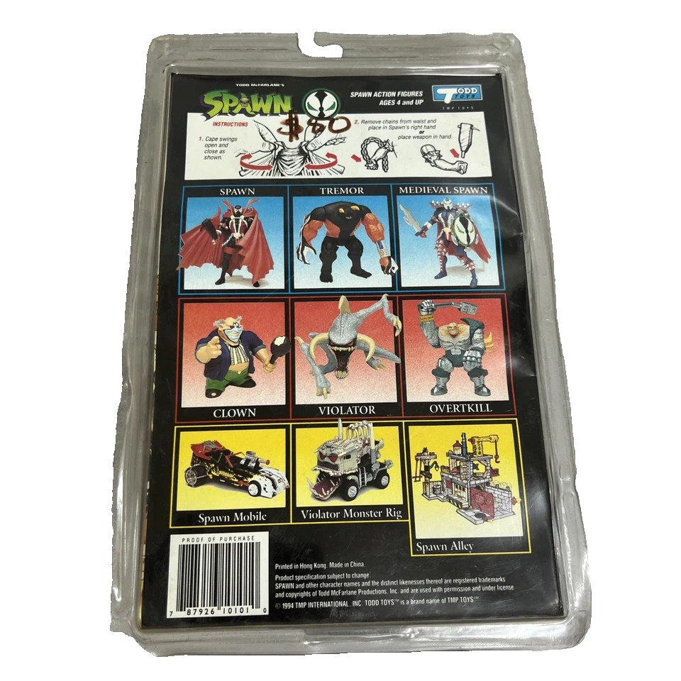 1994 Spawn Masked Flying Cape Action Figure Series 1 Comic Todd ...