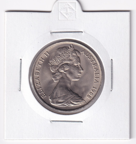 AUSTRALIAN: 1968 20 CENT UNCIRCULATED COIN IN 2X2 HOLDER #2912 | eBay