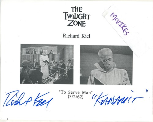 Richard Kiel "Kanamit" The Twilight Zone Autographed Signed 8x10 Photo ...