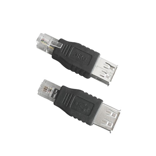 RJ11 to USB Telephone Line Adaptor 6P4C Male to USB Type-A Female Plug ...