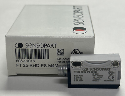 SENSOPART,FT 25-RHD-PS-M4M, PHOTOELECTRIC PROXIMITY SENSOR NEW | eBay
