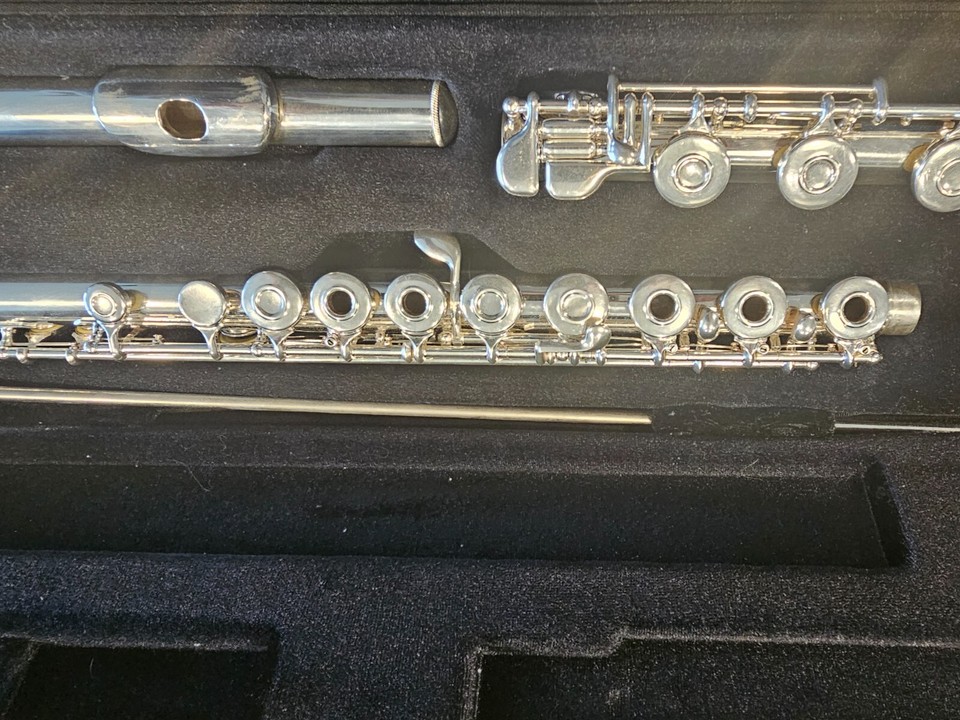 Gemeinhardt 3SB Intermediate Solid Silver Body Flute Open Hole w/ Hard ...