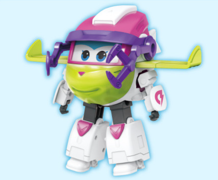 Super Wings Season 9 Electric Curie Transformer Robot Toy 5 Inch ...