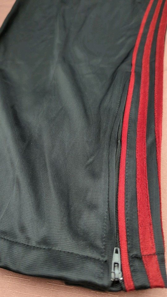 Active Joe Track Pants [XL/R BLACK] 4 Stripes Elastic Waist Zipped Hem ...