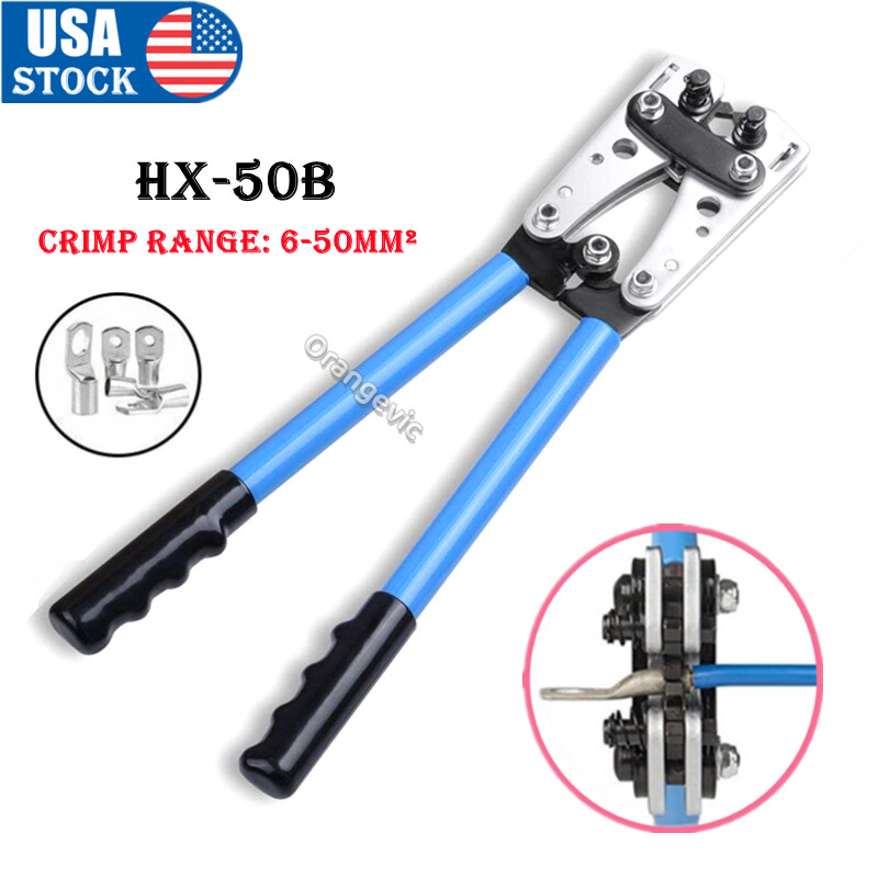 Large Wire Terminal Crimping Tool 6-50mm² Crimper Plier / 140PCS Cable ...