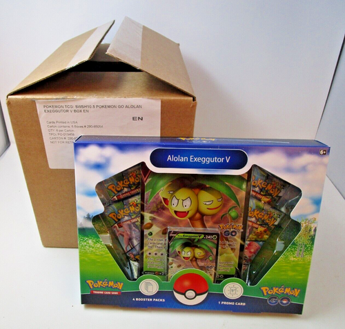 Alolan Exeggutor V Box 6 Sealed Boxes in Case Pokemon GO TCG 2022 | eBay