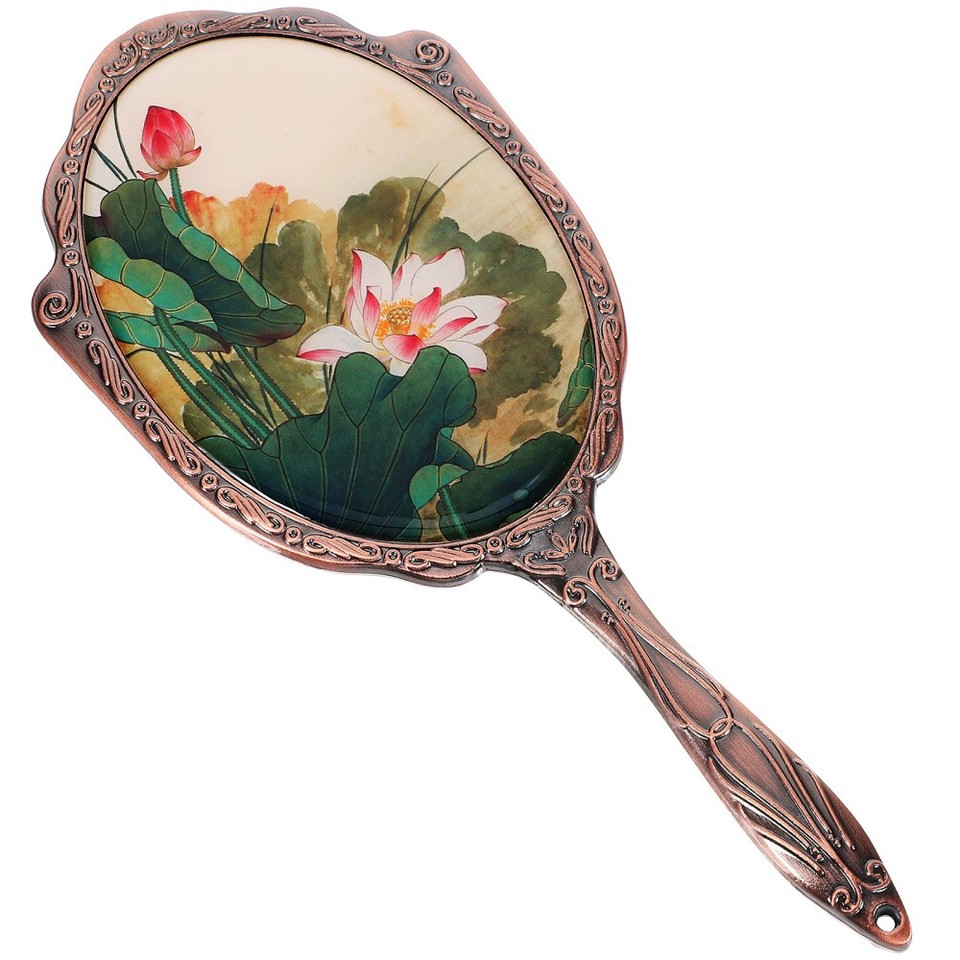 Hand Makeup Mirror Vintage Retro Held Handheld with Handle Mirrors ...